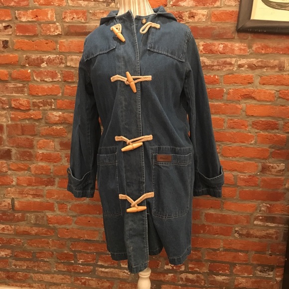 Denim&Co | Jackets & Coats | Denim Hooded Toggle Coat | Poshmark